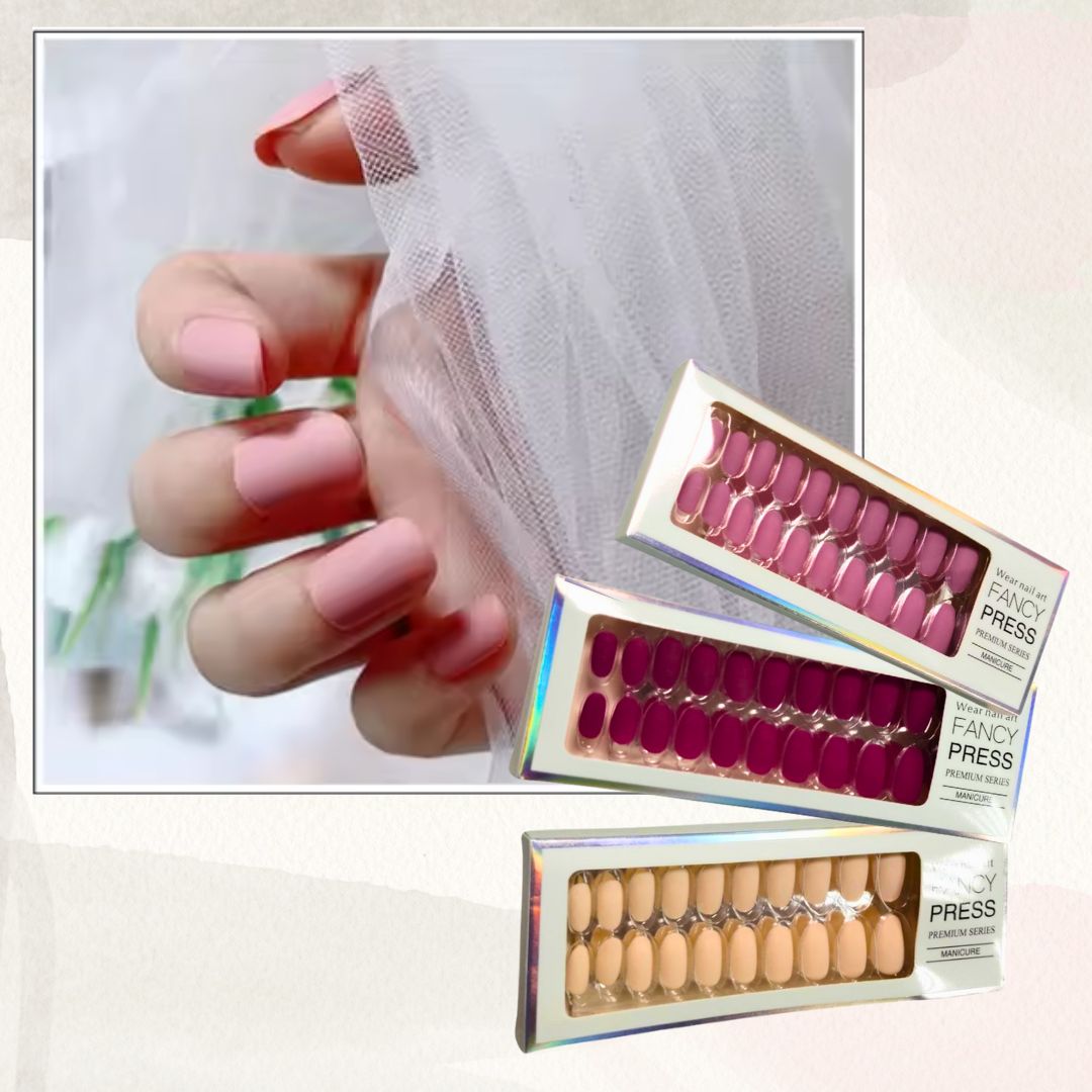 SET DE UÑAS LISAS INCLUYE ADHESIVO